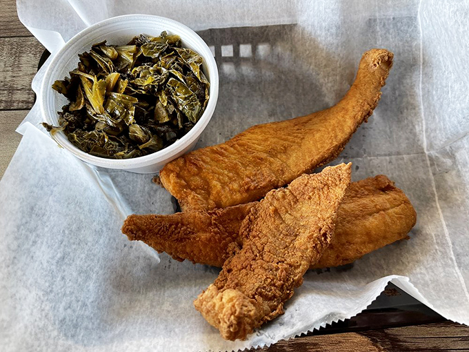 Collard greens and catfish—a Southern power couple that belongs in the Relationship Hall of Fame. Comfort food that actually comforts.