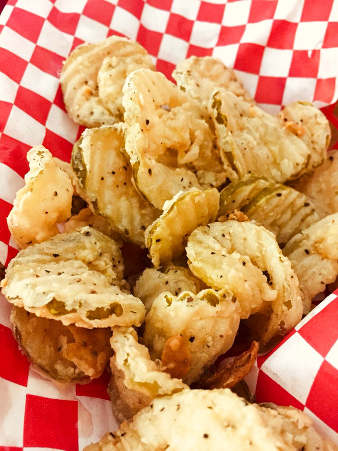 Fried pickles: Where tangy meets crispy in a Southern handshake. The perfect appetizer for both pickle enthusiasts and the pickle-curious.