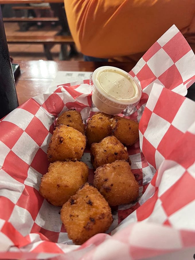 Golden-fried nuggets of joy served with dipping sauce—because sometimes the appetizer deserves as much attention as the main event.