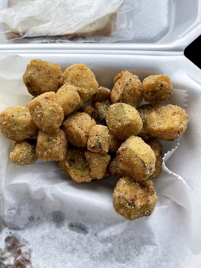 These aren't just fried okra&mdash;they're little golden nuggets of Southern tradition, each one a crunchy ambassador of Gulf Coast cuisine.