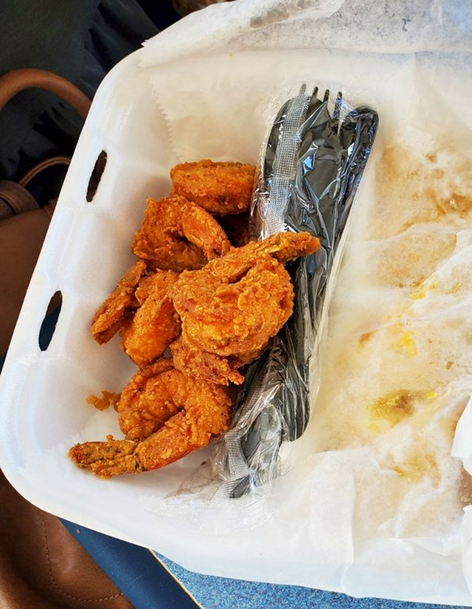 Fried shrimp so perfectly golden they deserve their own spot in the Smithsonian's "American Treasures" exhibit.