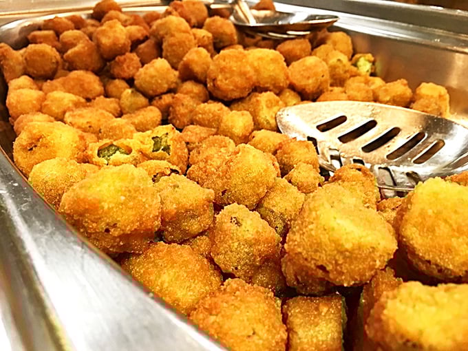 Fried okra &ndash; little nuggets of Southern tradition. These crispy morsels convert even the most stubborn okra skeptics.