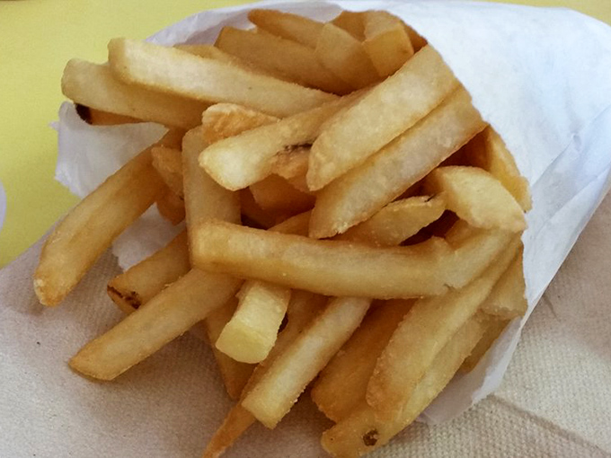 French fries in their natural habitat&mdash;simple, golden, and utterly irresistible. No truffle oil needed when you've mastered the basics.