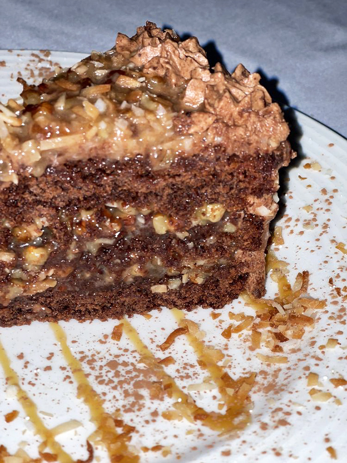 German chocolate cake that doesn't just satisfy your sweet tooth &ndash; it throws a party for it with layers of coconut, chocolate, and pecan.