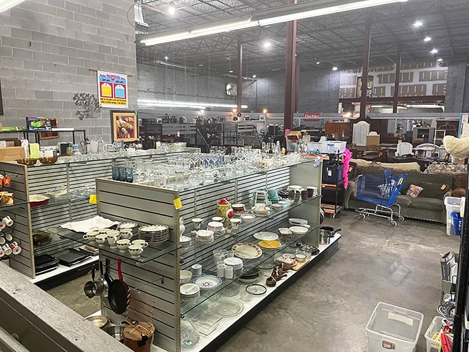 The housewares section gleams with potential dinner party stars&mdash;these glasses have stories to tell from tables they've graced before yours.