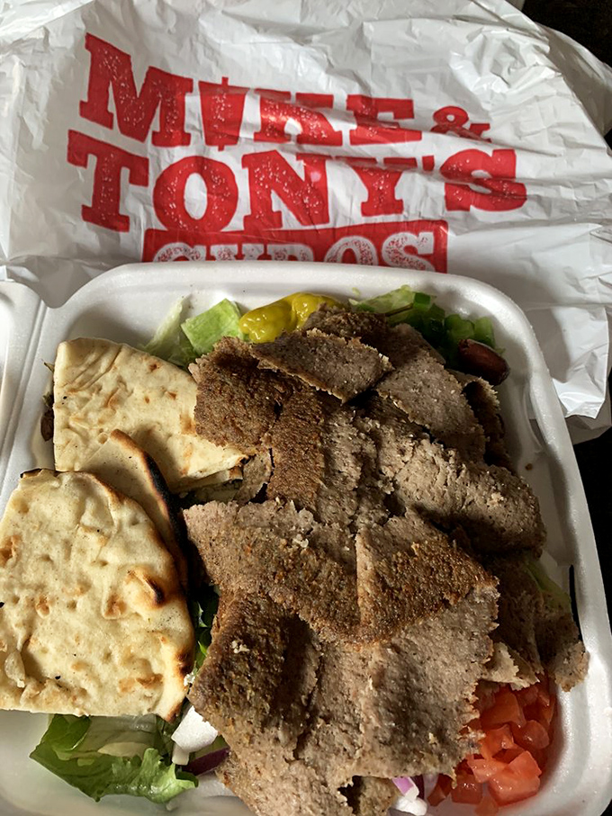 The deconstructed gyro salad offers all the flavor without the gymnastics of keeping everything inside a pita. Smart eating for messy eaters.