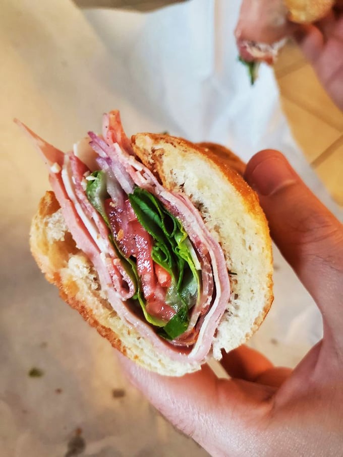 Layer upon glorious layer of Italian meats, veggies, and cheese&mdash;a hoagie that makes you question why you ever settled for lesser sandwiches.