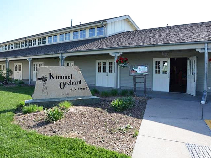 Kimmel Orchard's charming barn-style market promises apple-flavored everything inside. My wallet already feels lighter just looking at the entrance.