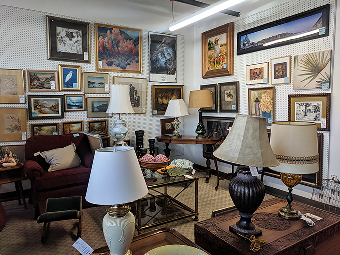 The lamp and art section feels like raiding your stylish grandmother's attic &ndash; if your grandmother had impeccable taste and collecting skills.