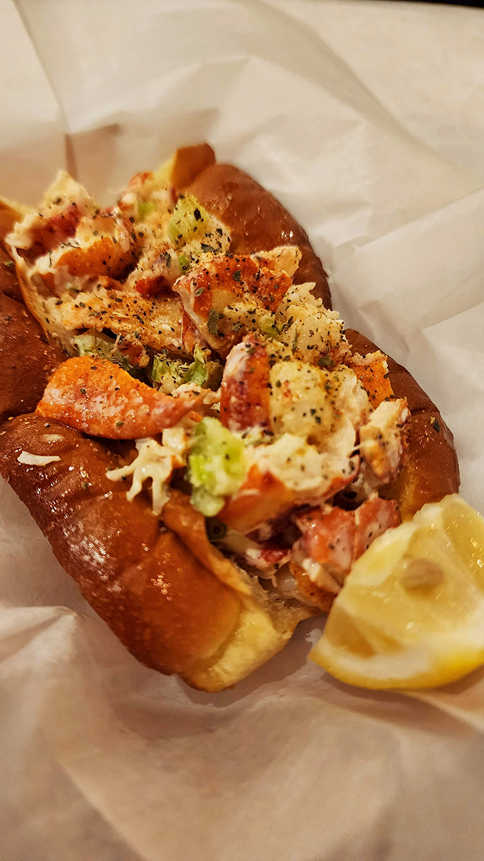 This lobster roll isn't just a sandwich&mdash;it's a buttery, toasty vessel delivering sweet lobster meat straight to your happiness receptors.