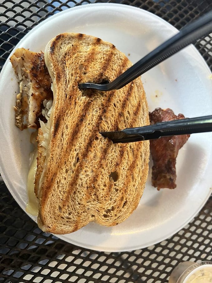 The Mahi Reuben&mdash;where Florida Keys seafood meets New York deli tradition in a sandwich romance that actually works.