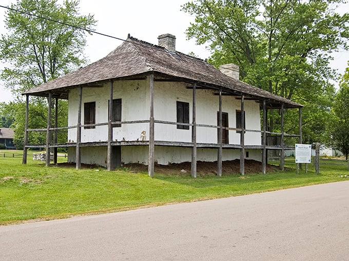 The Maison Bequette-Ribault stands as a rare example of vertical log construction, where French colonial building techniques weathered centuries of Mississippi River seasons.