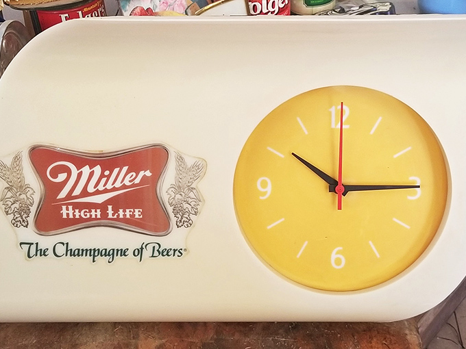 "It's Miller Time" eternally with this vintage advertising clock. The perfect conversation piece for your kitchen&mdash;perpetually set to happy hour.