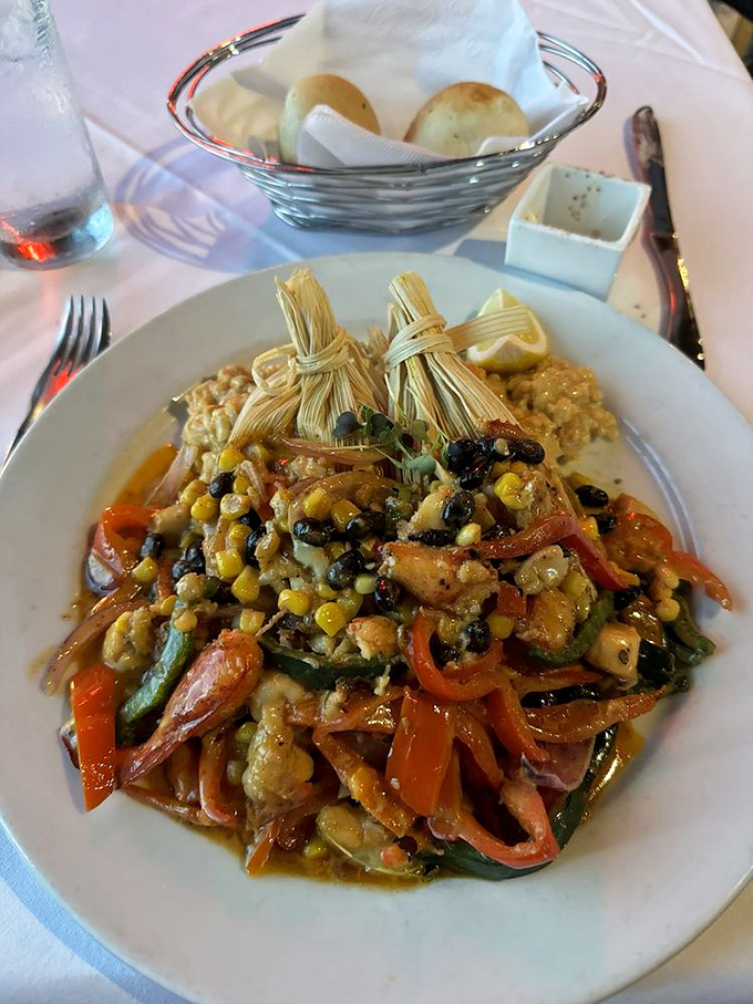 Corn husks cradle a colorful medley that's part comfort food, part edible art. Those tamales aren't just served&mdash;they're presented with well-deserved fanfare.