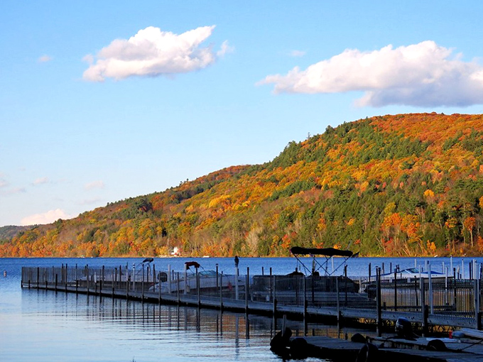 Hyde Hall: Massive white columns frame this historic building like architectural exclamation points, announcing its importance to the Cooperstown landscape. 