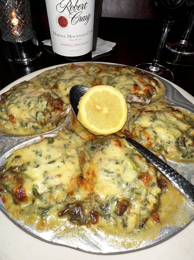 These Oysters Rockefeller are dressed better than most people at the opera, with a rich spinach topping that's downright decadent.