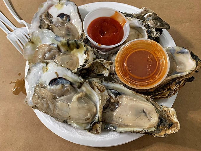 These oysters aren't just seafood; they're time capsules of ocean flavor, served with the kind of simplicity that lets quality speak for itself.