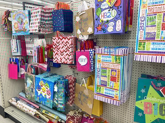 Gift bags galore! From baby showers to birthdays, these colorful paper carriers prove you can look generous without spending a fortune.