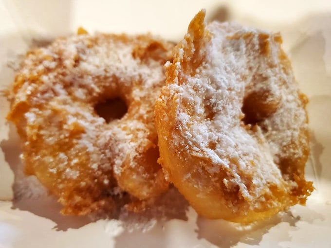 Dusted with powdered sugar, these pineapple rings are the sweet, tropical intermission your fish and chips feast deserves.