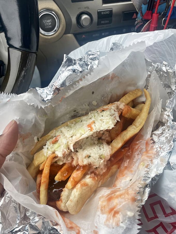 The Polish Boy—Cleveland's answer to the question "How can we make a sandwich that requires both a fork and three napkins?" Deliciously messy perfection.