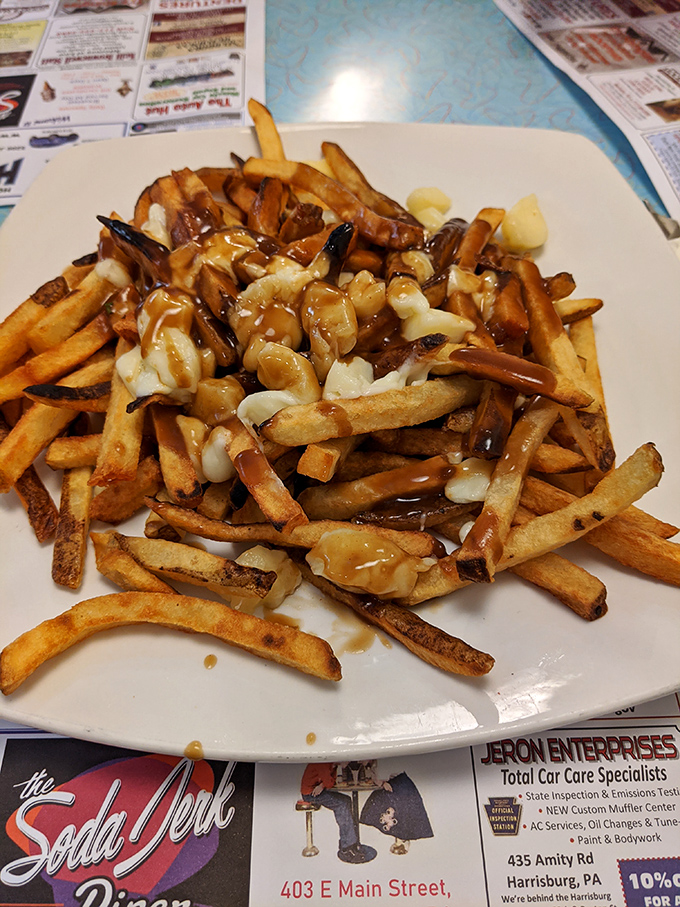Poutine Pennsylvania-style: golden fries smothered in gravy and cheese that would make even a Canadian nod in respectful approval. 