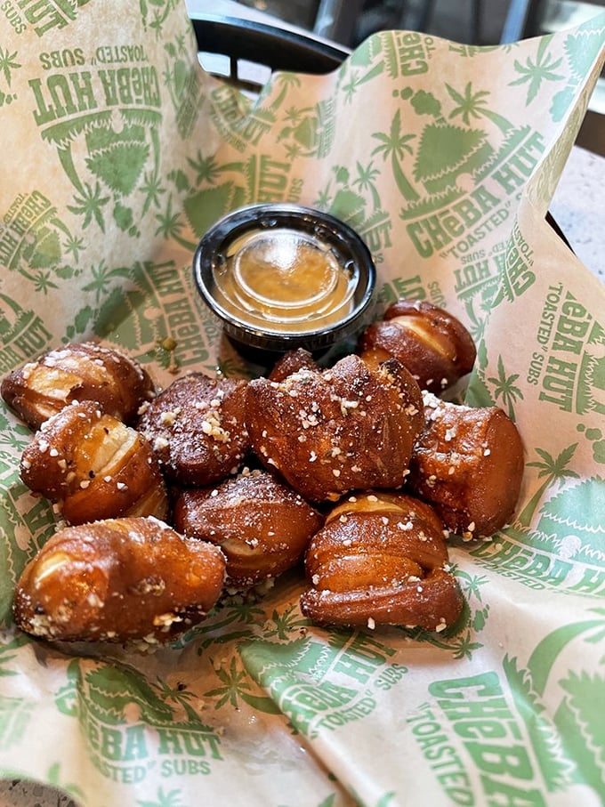 These pretzel bites aren't just a side&mdash;they're the opening act that threatens to steal the show. The dipping sauce seals the deal.