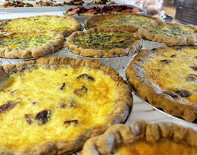 These quiches aren't just breakfast&mdash;they're an edible art form. The custard-to-crust ratio here deserves its own mathematical equation.