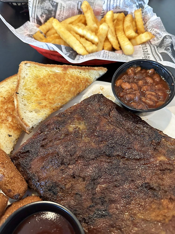 A barbecue platter that doesn't need fancy explanations, just plenty of napkins and the willingness to temporarily abandon table manners.
