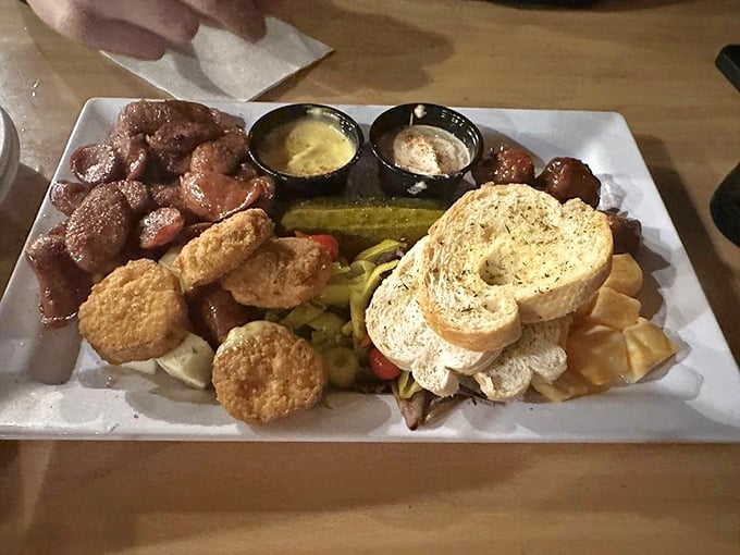 An appetizer platter that says, "Why wait for the main course when you can start with this symphony of savory bites?"