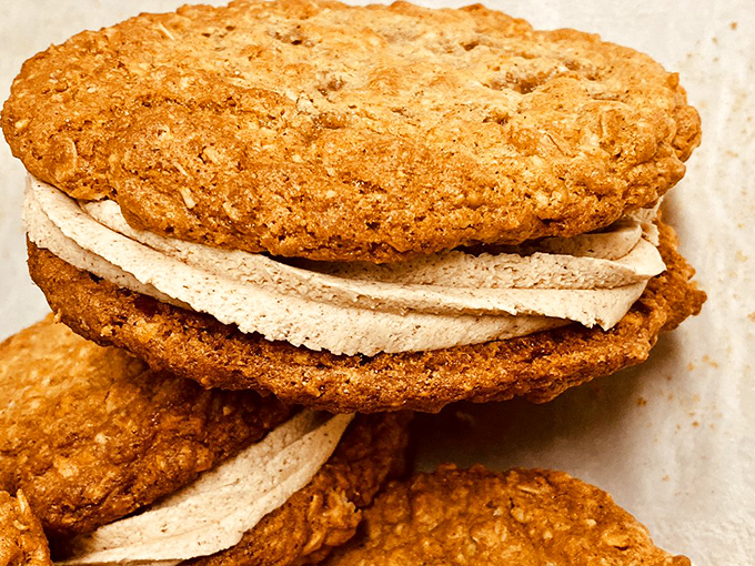 Oatmeal cookie sandwiches: where childhood nostalgia and adult-sized portions create the perfect excuse to eat cookies for lunch.