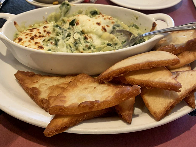 Spinach and artichoke dip with that perfect cheese-pull factor. When vegetables masquerade as indulgence, everybody wins.