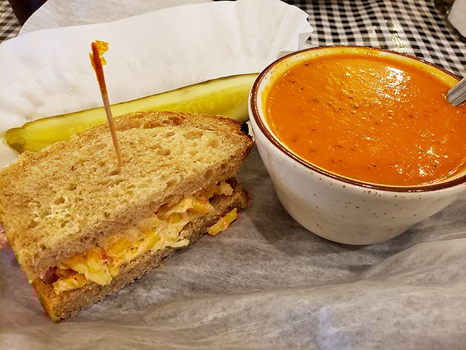 Some relationships are meant to be&mdash;like this perfectly grilled sandwich alongside a cup of tomato soup that's practically begging you to dip.