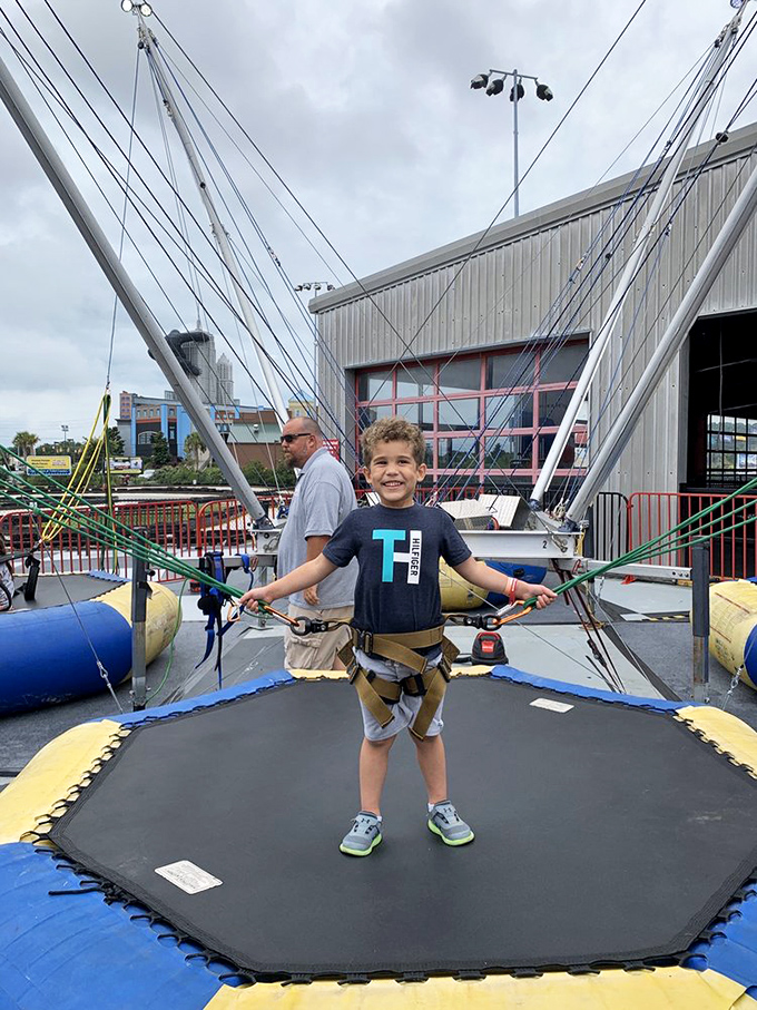 Not all thrills require wheels! The bungee jump experience lets kids literally reach new heights between racing sessions.