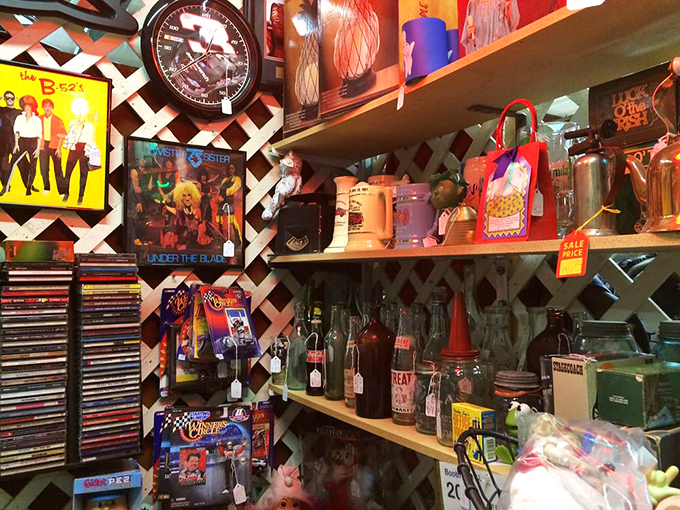 Vinyl records, vintage bottles, and memorabilia that transport you faster than any DeLorean could. Great Scott, what treasures!