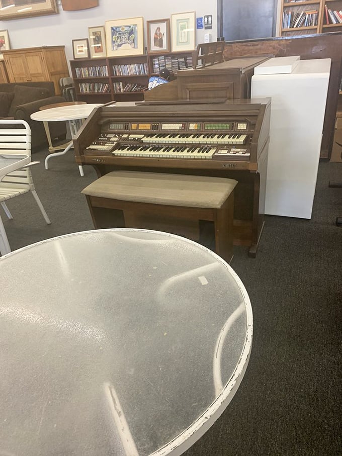 This vintage organ isn't just furniture&mdash;it's a time machine waiting for someone to press its keys and release melodies from another era.