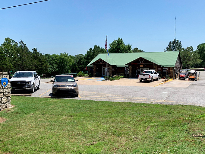 Base camp for adventure! The visitor center offers a civilized starting point before you venture into Oklahoma's answer to Jurassic Park (minus the dinosaurs).
