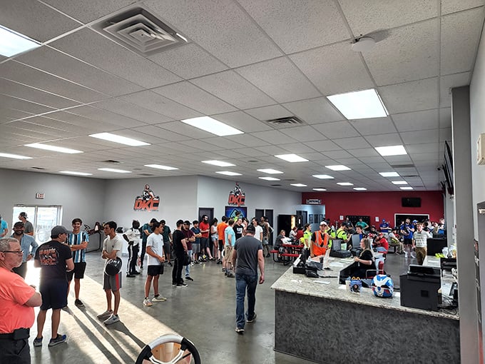 The lobby buzzes with pre-race jitters and post-race tales, where "I totally had you on that corner" becomes the day's most repeated phrase.