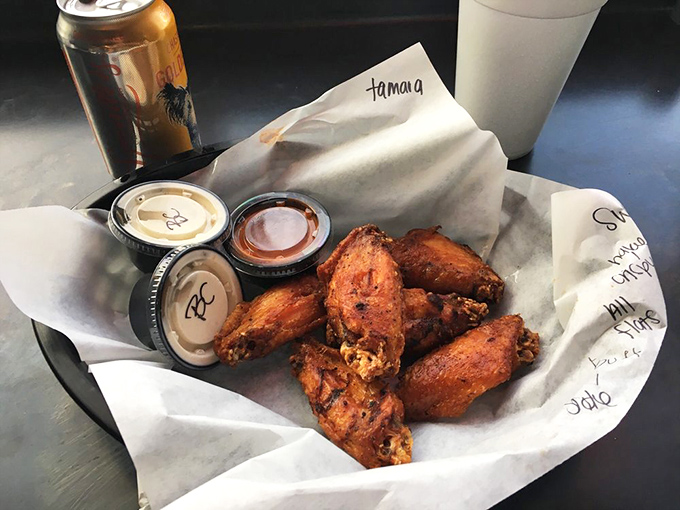 Wings with purpose&mdash;not merely vehicles for sauce but destinations themselves. These smoky beauties have spent quality time getting acquainted with hickory.