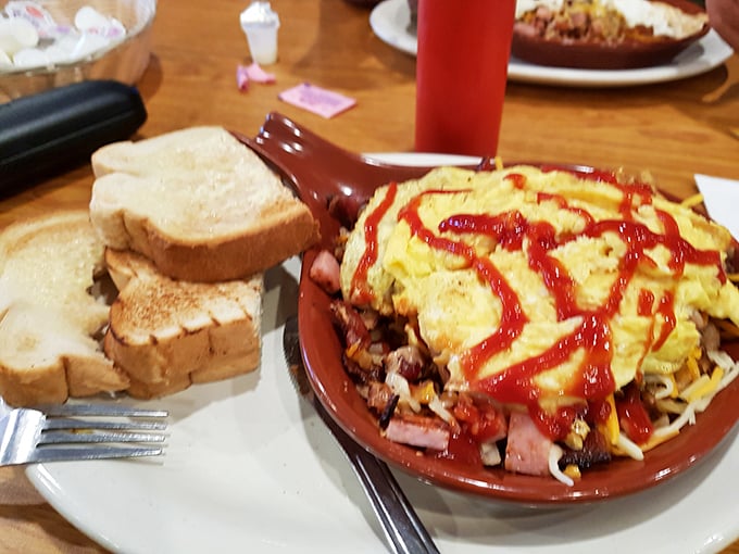 This breakfast skillet doesn't just satisfy hunger&mdash;it abolishes it, with eggs, potatoes, and toppings playing a harmonious morning symphony on your plate.