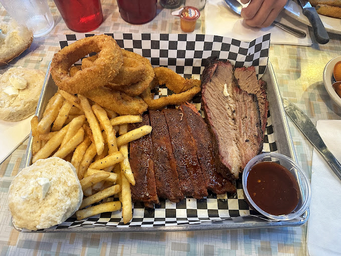 Barbecue that doesn't need sauce is barbecue done right. This brisket, with its perfect smoke ring, could make a Texan weep with joy.