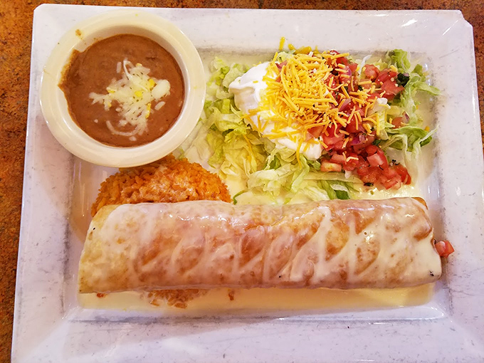 The sizzling chimichanga doesn't just arrive at your table&mdash;it makes an entrance, bubbling with cheese and demanding your full attention.