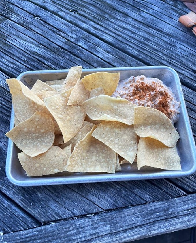 Sometimes the simplest appetizers speak the loudest. These chips and dip are having a conversation I want to join.
