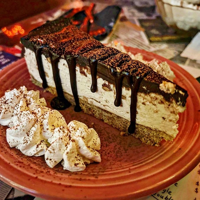 Tiramisu that would make an Italian grandmother weep with joy. The perfect ratio of coffee-soaked cake to creamy mascarpone.