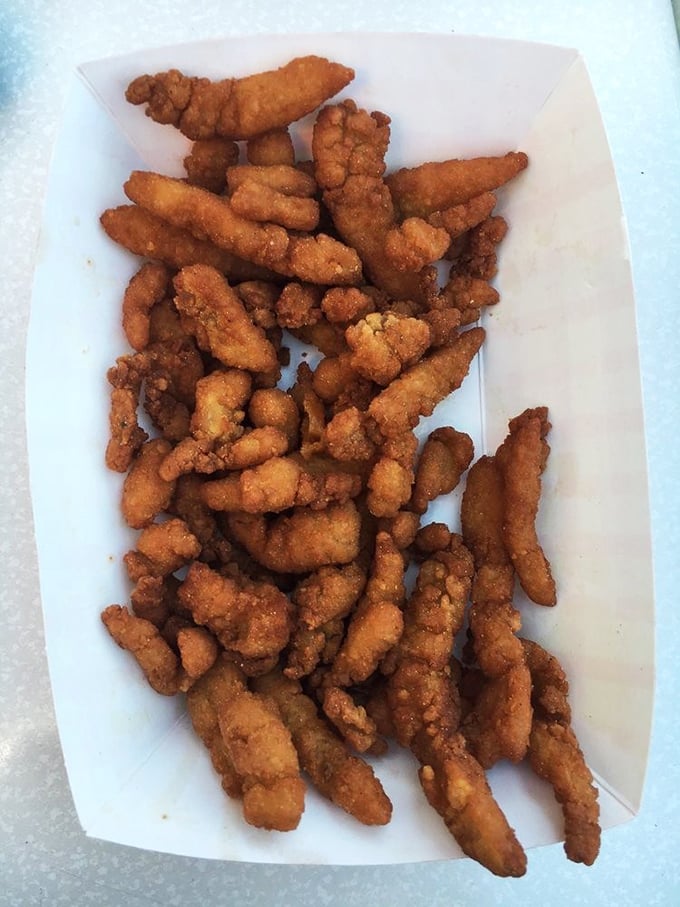 Tiny treasures from the deep, these clam strips have that perfect crunch-to-chew ratio that separates the good from the truly great.