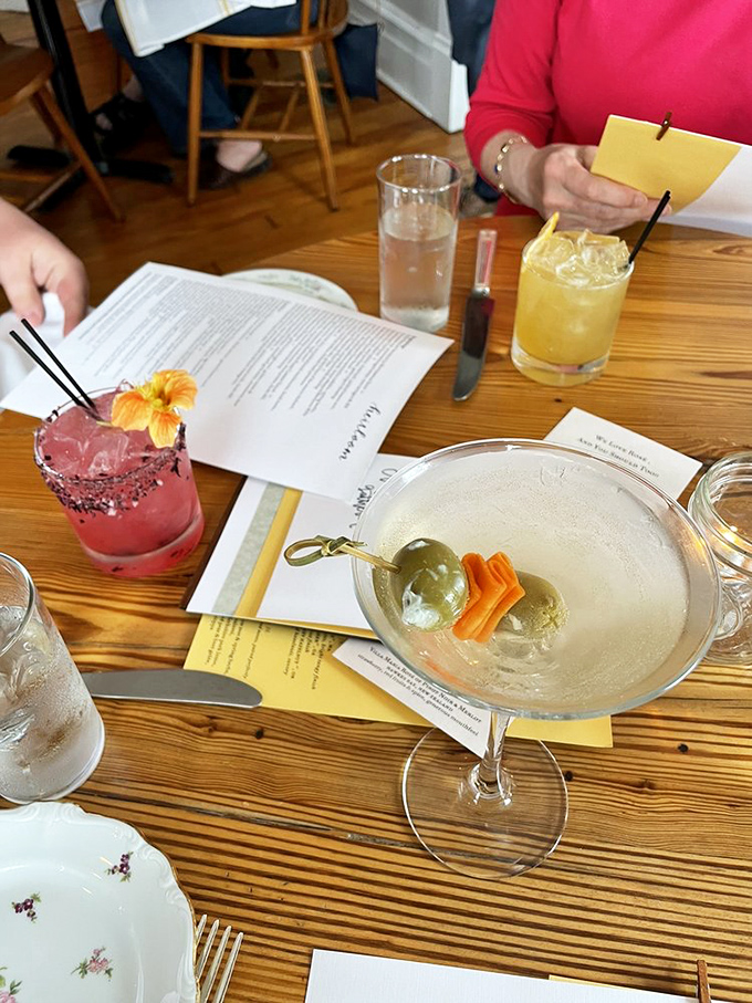 Cocktail hour at Heirloom elevates day-drinking to an art form. That martini with olive and carrot garnish isn't just a drink&mdash;it's the beginning of a beautiful friendship.