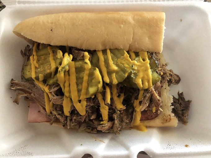 This isn't just a sandwich&mdash;it's a Cubano masterpiece where pulled pork, pickles, and mustard perform a perfectly choreographed flavor dance.