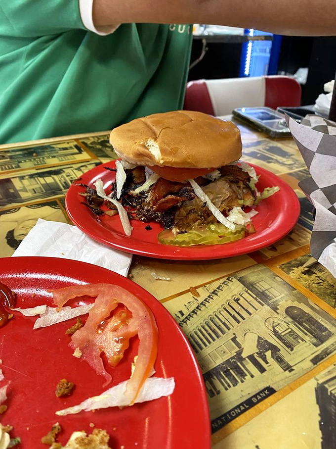 Double the meat, double the joy. This towering creation makes you wonder if your mouth will actually open wide enough&mdash;spoiler alert: it will.