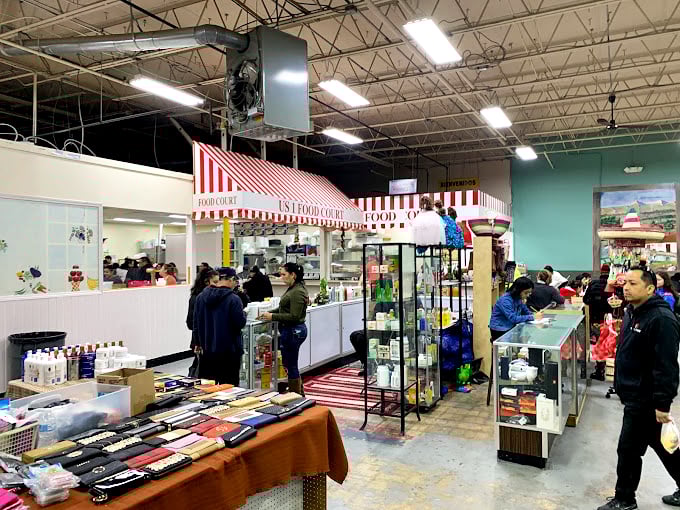 The marketplace's culinary corner&mdash;where shopping stamina gets replenished and food conversations with strangers become inevitable.