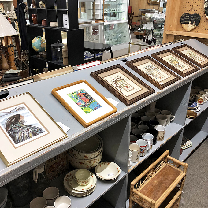 Art waiting for your walls—from vintage prints to local scenes. That colorful piece would look perfect above your sofa, wouldn't it?