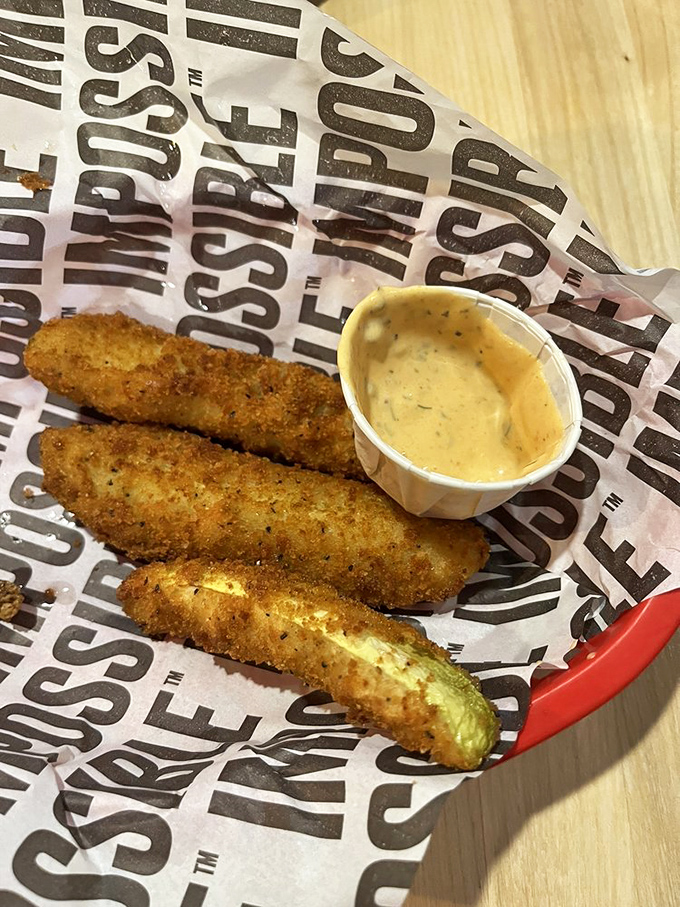 Fried pickles: Where tangy meets crunchy in a perfect union that makes you wonder why we ever ate pickles any other way.